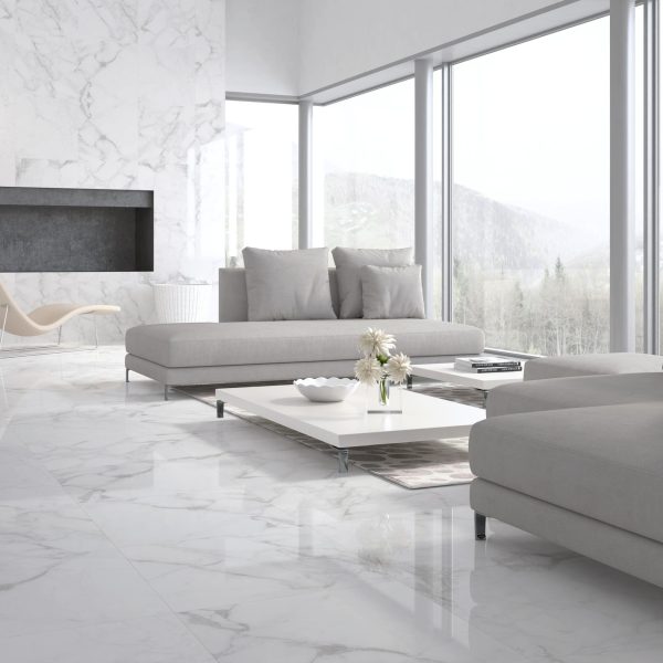Gresie Calacatta Extra alb mat 60,7×60,7cm – Bauconstruct